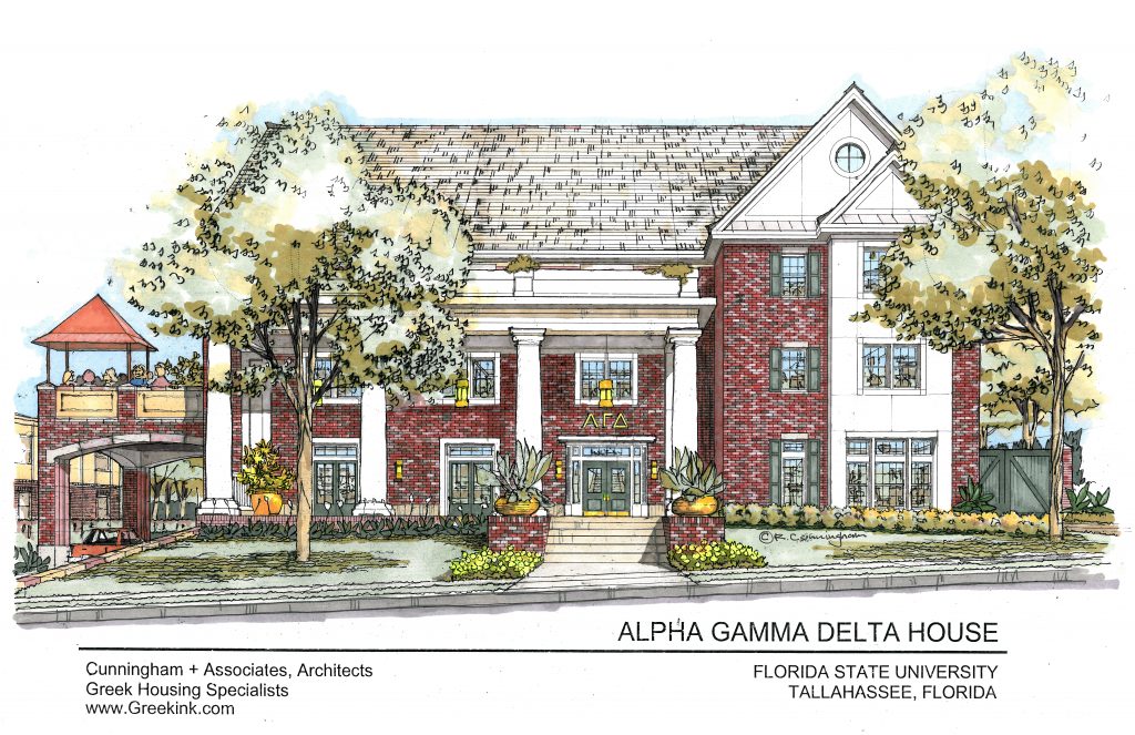 rendering-of-new-house - Alpha Gamma Delta - Fraternity Housing Corporation